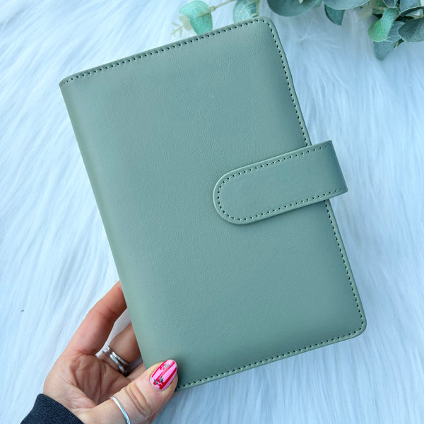 A6 Sage Green Budget Binder / Organiser – Perfect Blanks Wholesale Limited